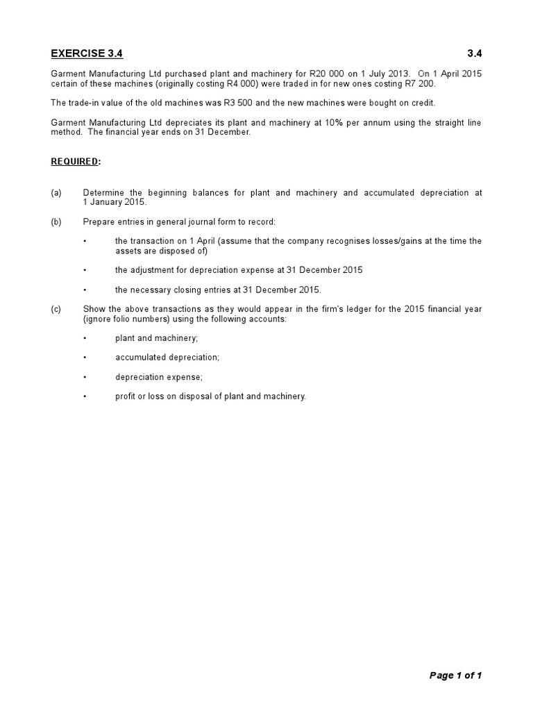 EXERCISE 3.4 (1) Ass1 | PDF