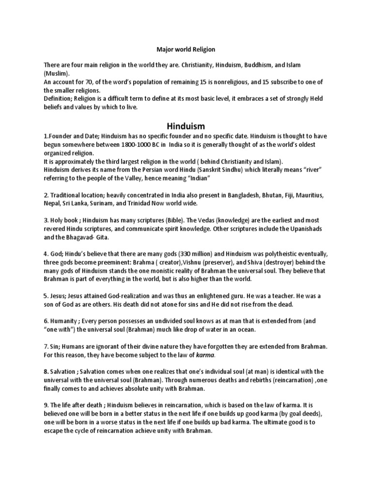 Major World Religion | PDF | Quran | Islam