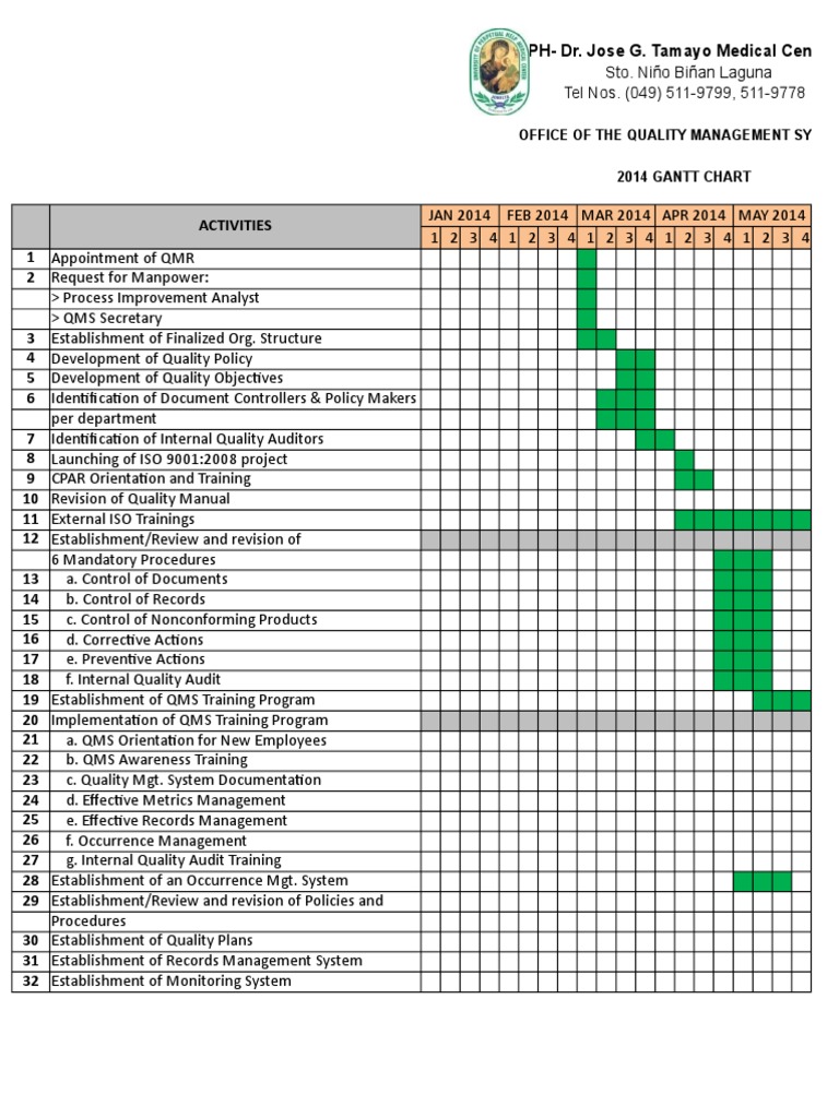QMS Work Plan | PDF | Iso 9000 | Quality