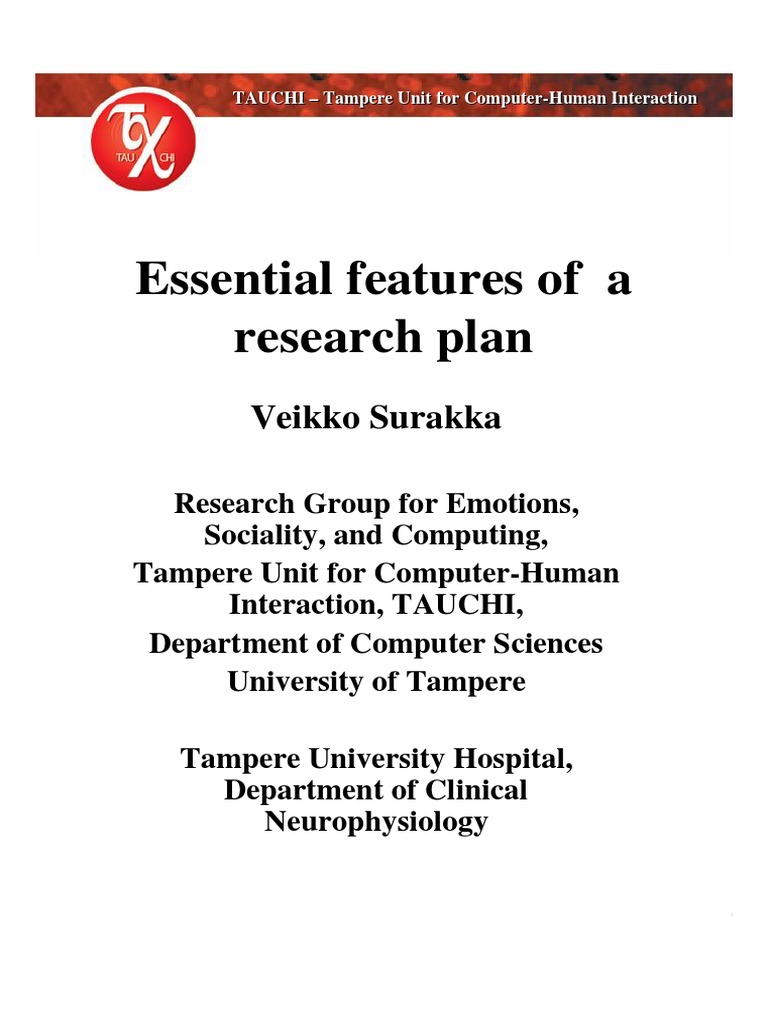 Essential Research Plan Guide | PDF | Human–Computer Interaction ...