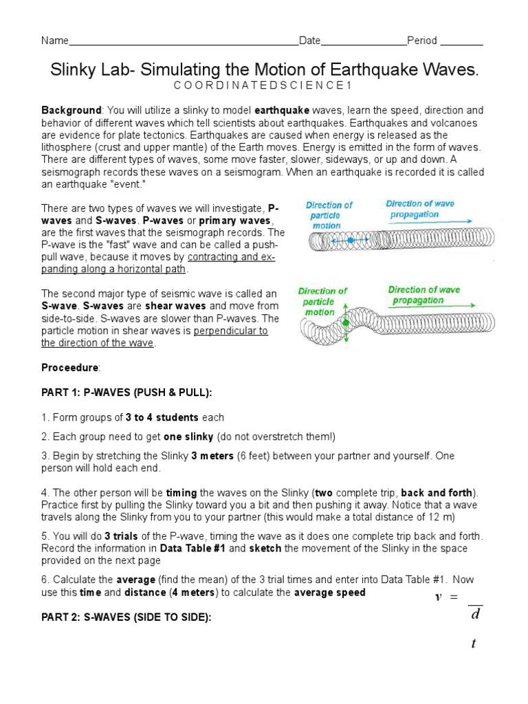 Activity Seismic Waves | PDF | Earthquakes | Geotechnical Engineering