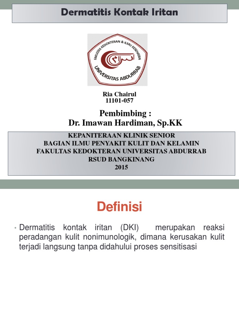 Dermatitis Kontak Iritan | PDF