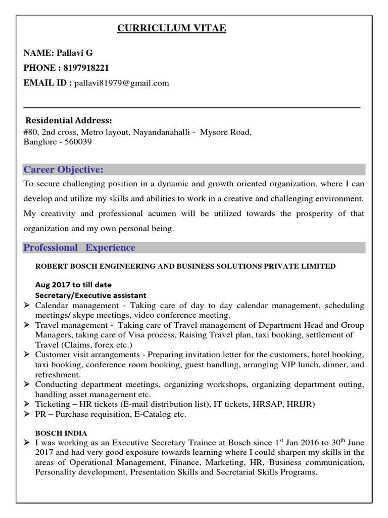 Resume of Pallavi Govindappa - Docx - Updated-1 | PDF | Business