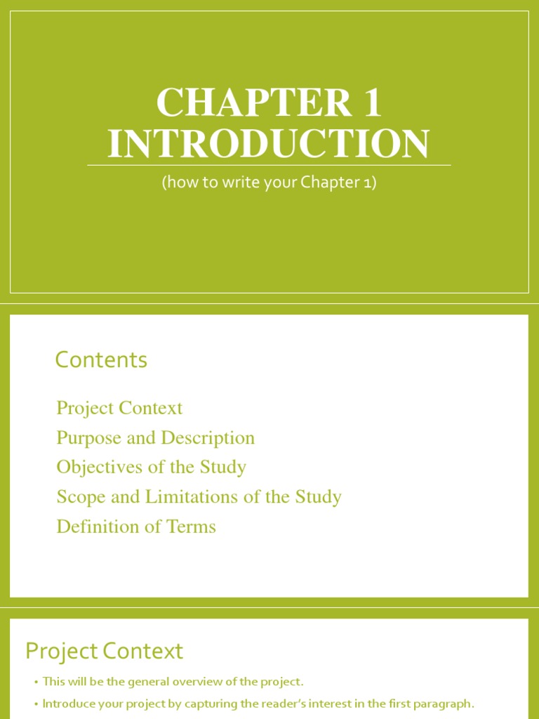 How To Write Your Chapter 1 | PDF | Application Programming Interface ...
