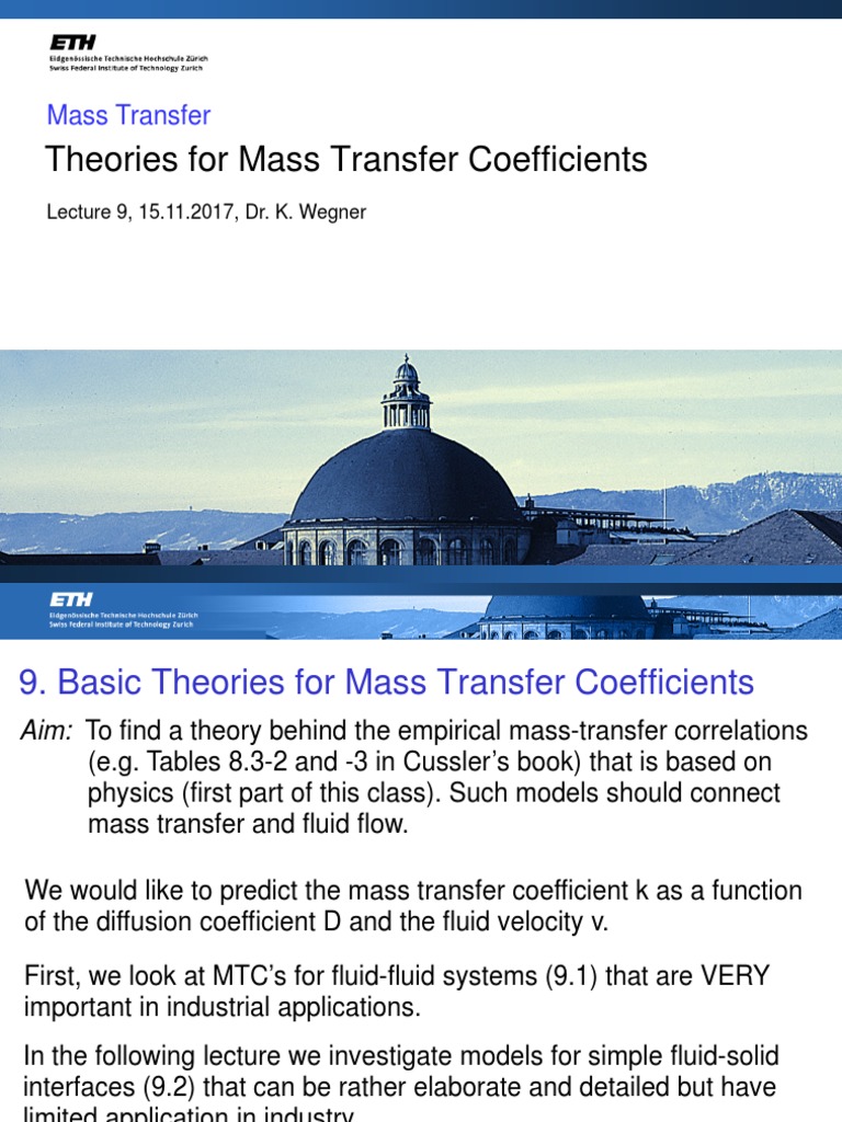 Chapter 9 Mass Transfer | PDF | Diffusion | Mass Transfer