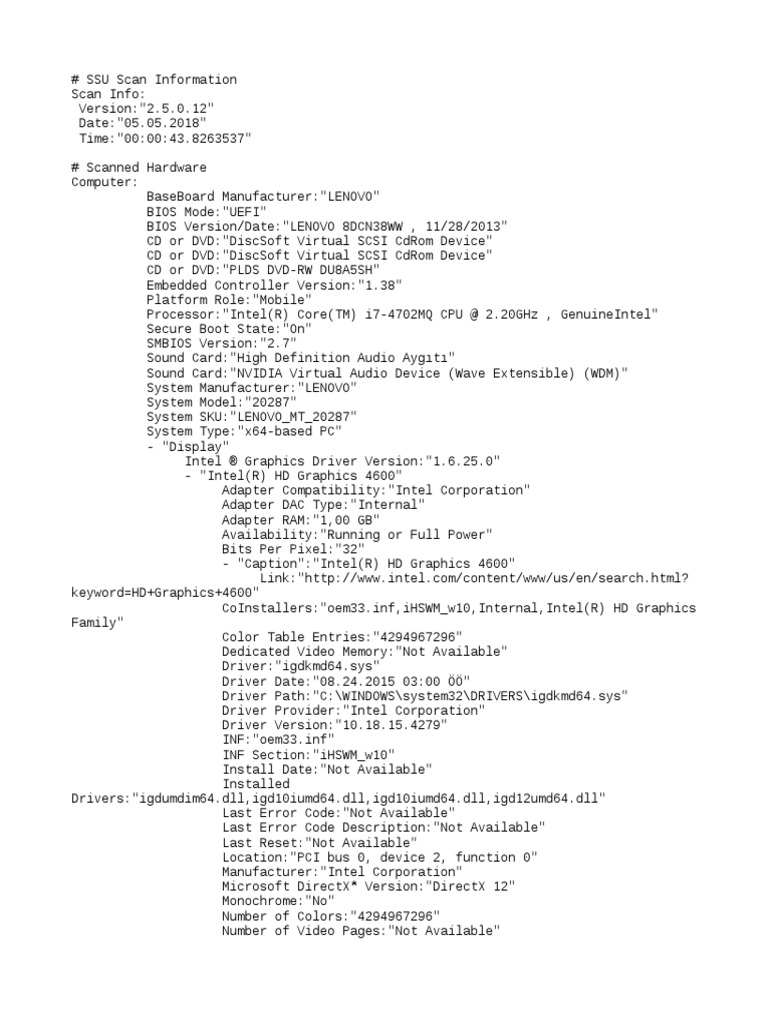 Intel Scan | PDF | Ip Address | Device Driver