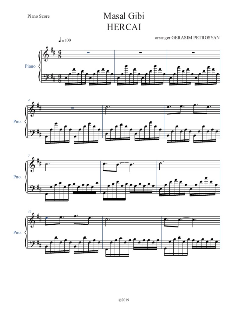 Piano - Hercai ps.ps