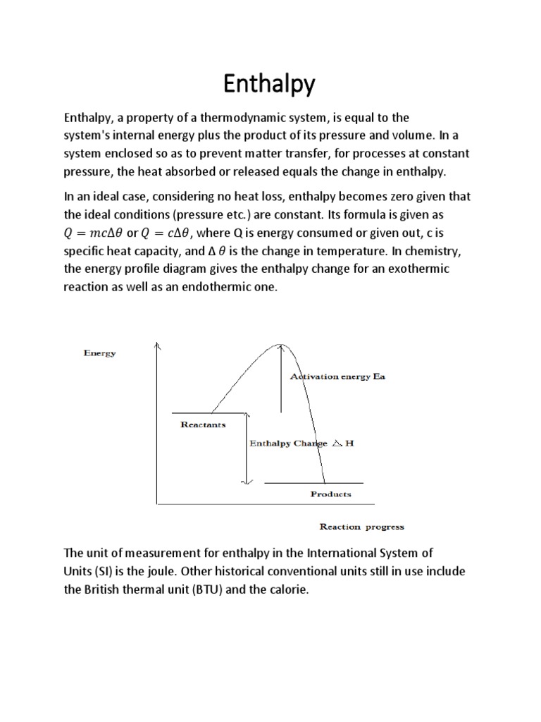 Enthalpy | PDF | Enthalpy | Entropy