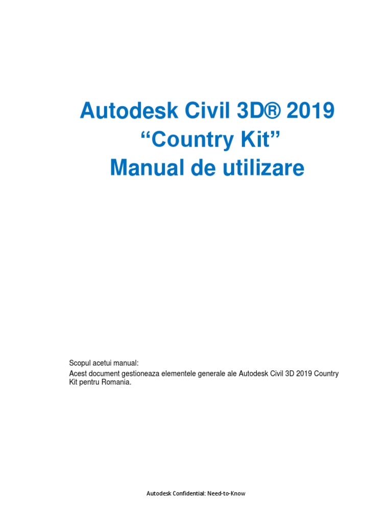 Autodesk Civil 3D 2019 Country Kit Manual de Utilizare | PDF | Software Companies Of The United ...