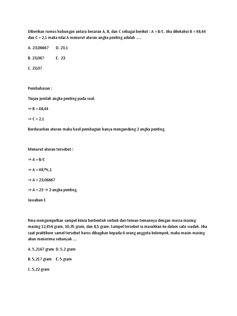 Diberikan Rumus | PDF
