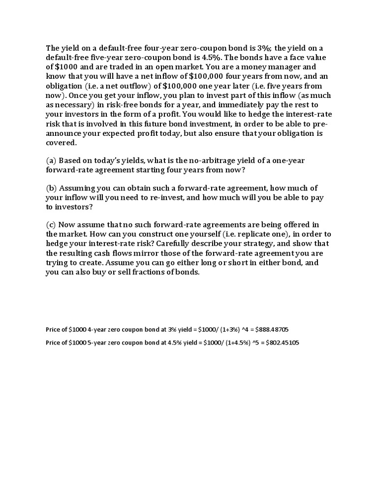 Hedging Interest Rate Risk Through Forward Rate Agreements and Bond Replication Strategies | PDF ...