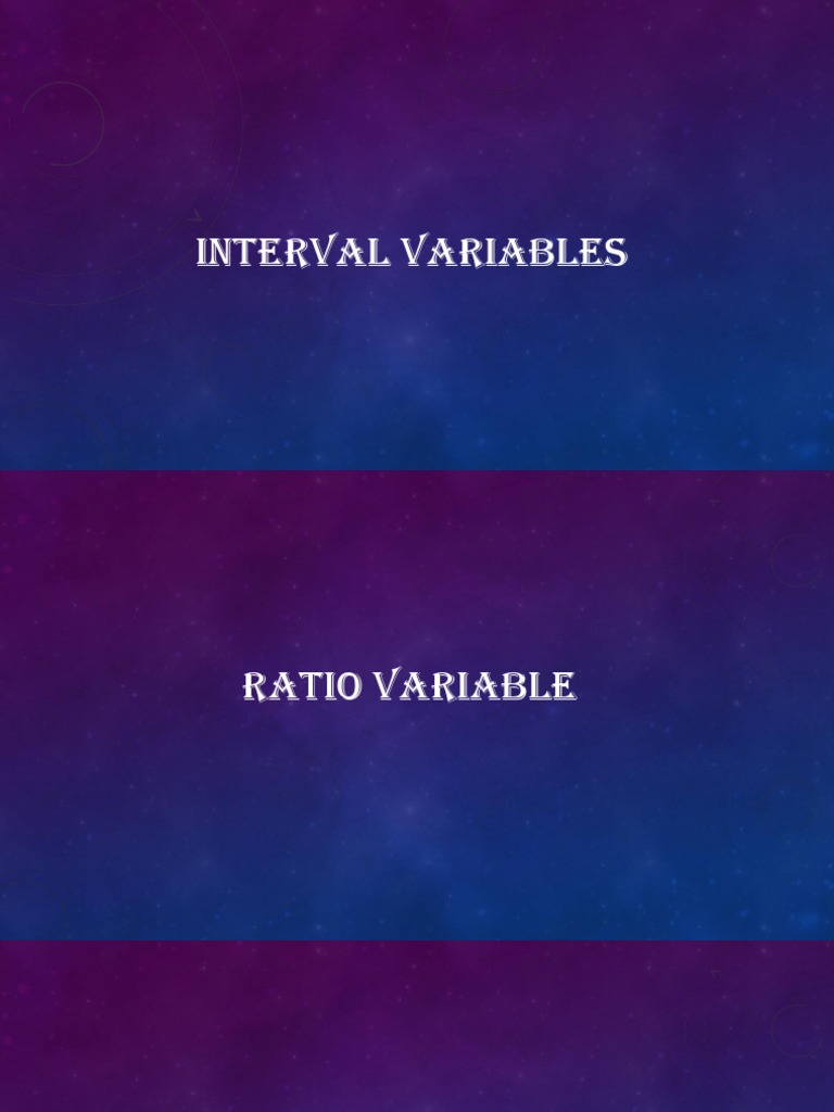 Interval Variables | PDF