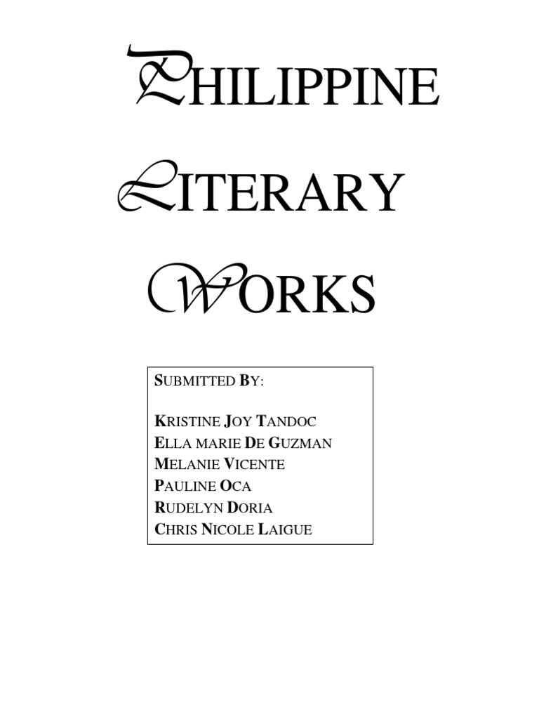 Philippine Literary Works | PDF