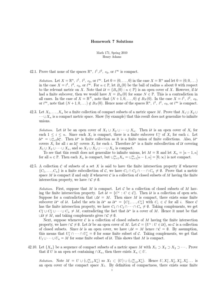 Compactness in Metric Spaces | PDF | Compact Space | Metric Space