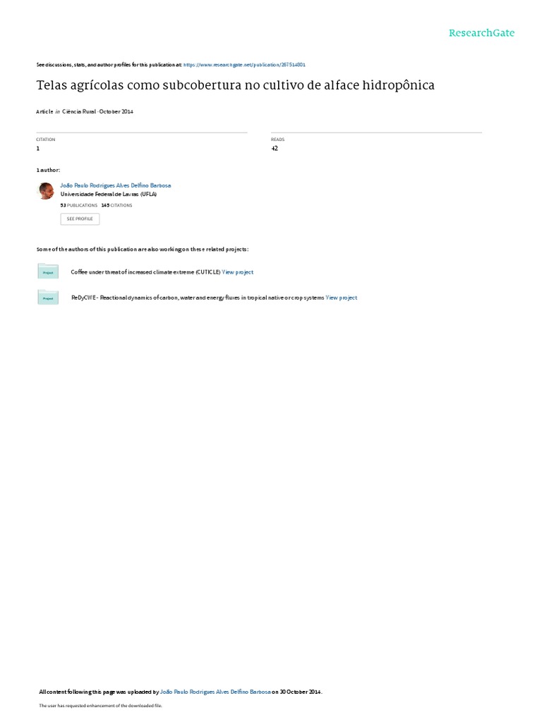 Ciencia Rural Alexandre | PDF | Plants | Agriculture