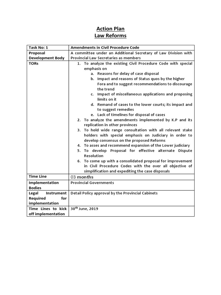 Law Reform Action Plan Overview | PDF | Good Governance | Governance