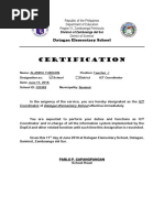 Ict Coordinator Esat Certification Template | PDF
