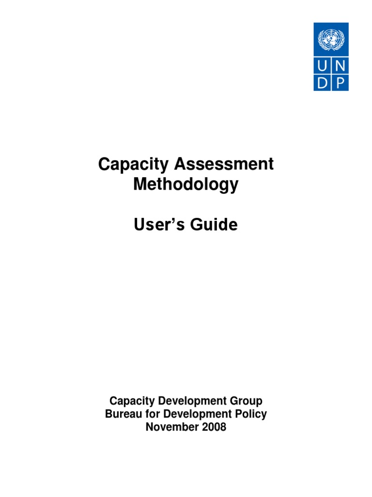 UNDP Capacity Assessment Users Guide | PDF | Capacity Building | United ...