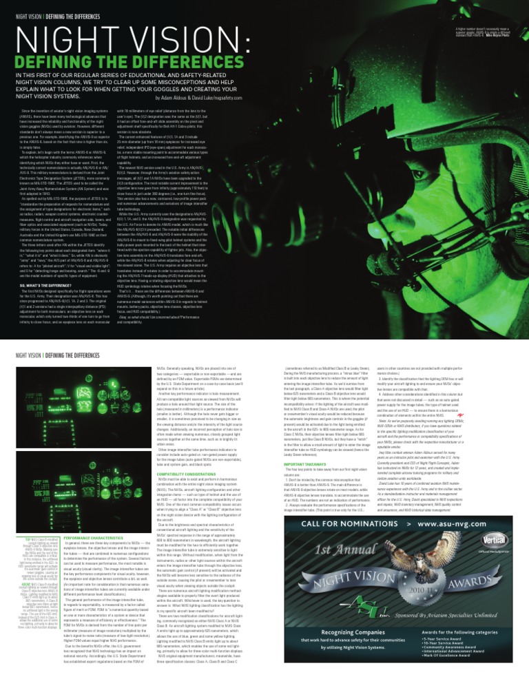 Defining The Differences: Night Vision | PDF | Optics | Electromagnetic ...