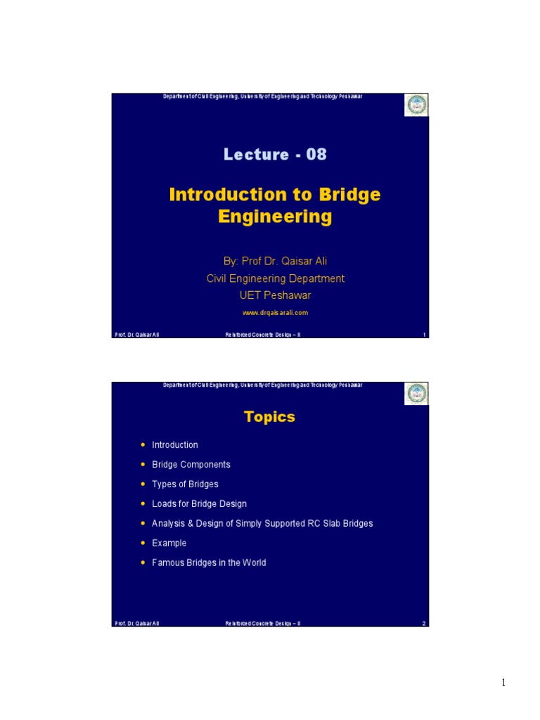 Types and Components of Bridges | PDF | Structural Engineering ...