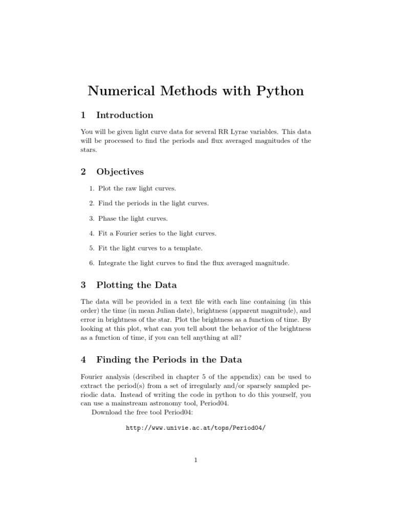 Numerical Methods With Python | PDF | Errors And Residuals | Matrix ...