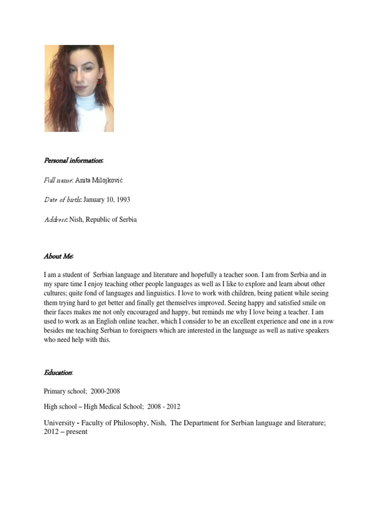 Personal Information Full Name Date of Birth Address | PDF