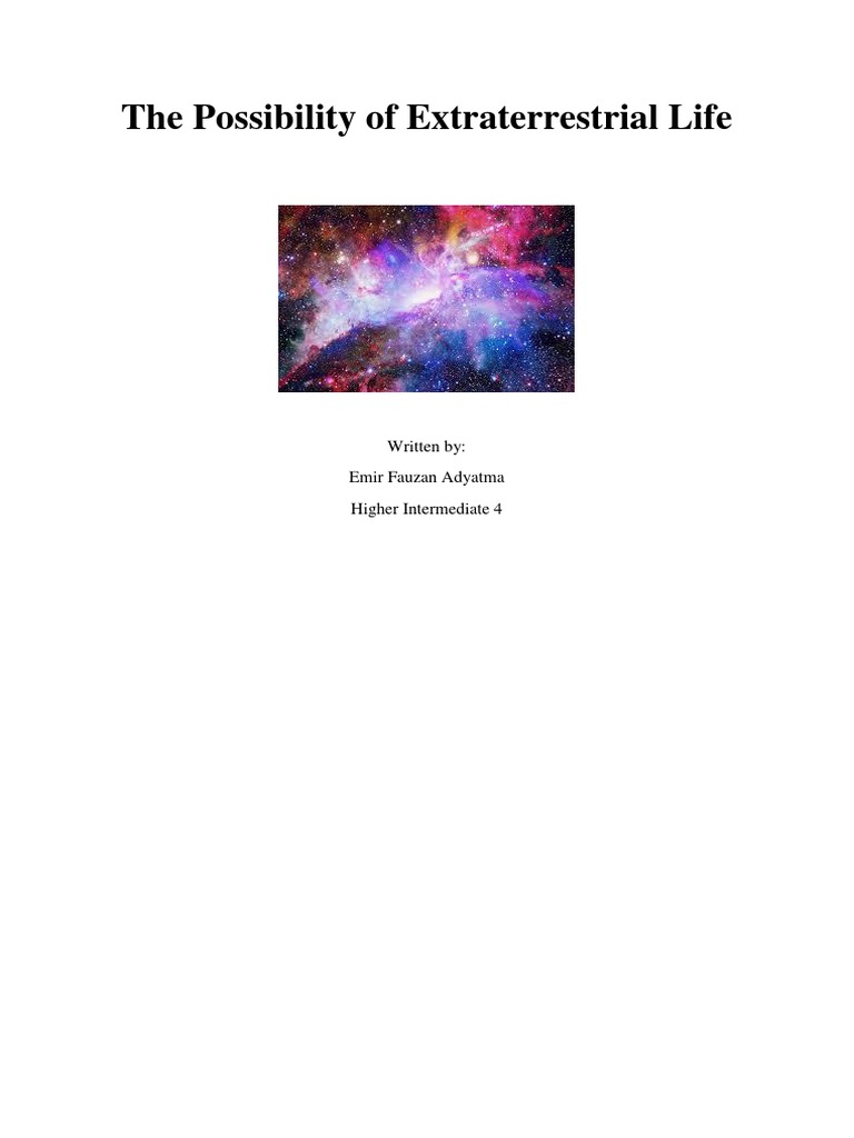 The Possibility of Extraterrestrial Life | PDF | Extraterrestrial Life ...