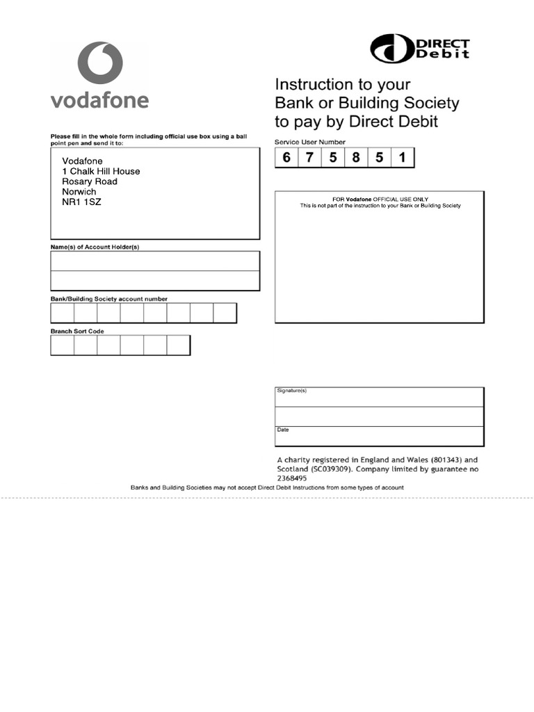 Vodafone Form | PDF