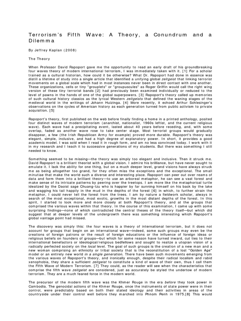 Fifth Wave Terrorism | PDF | Pol Pot | Sudan