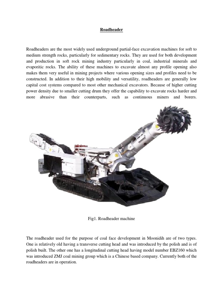 Roadheader | PDF | Machines | Electric Motor