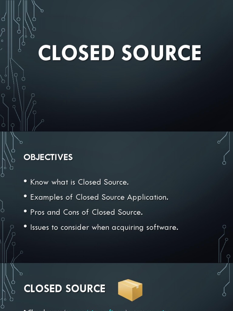 Closed Source Documentation | PDF | Proprietary Software | Source Code