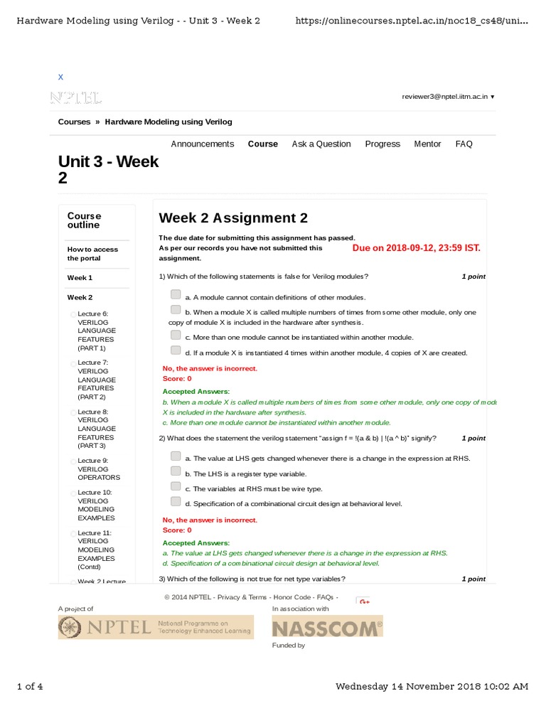 Noc18 cs48 Assignment3 | PDF | Logic Gate | Electronic Design