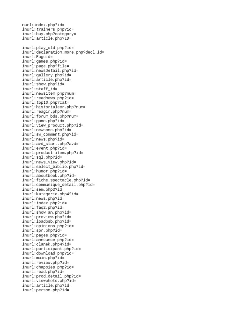 Dorks For Hacking | Download Free PDF | Application Software | Computer Programming