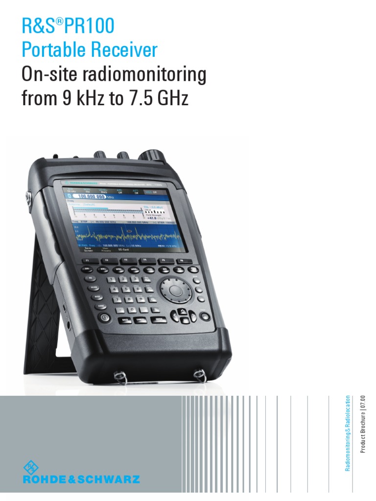 R&S®PR100 Portable Receiver | PDF | Radio | Electromagnetic Interference