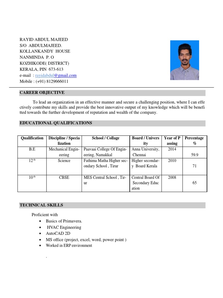 Rayid Abdul Majeed (CV) | PDF | Career & Growth