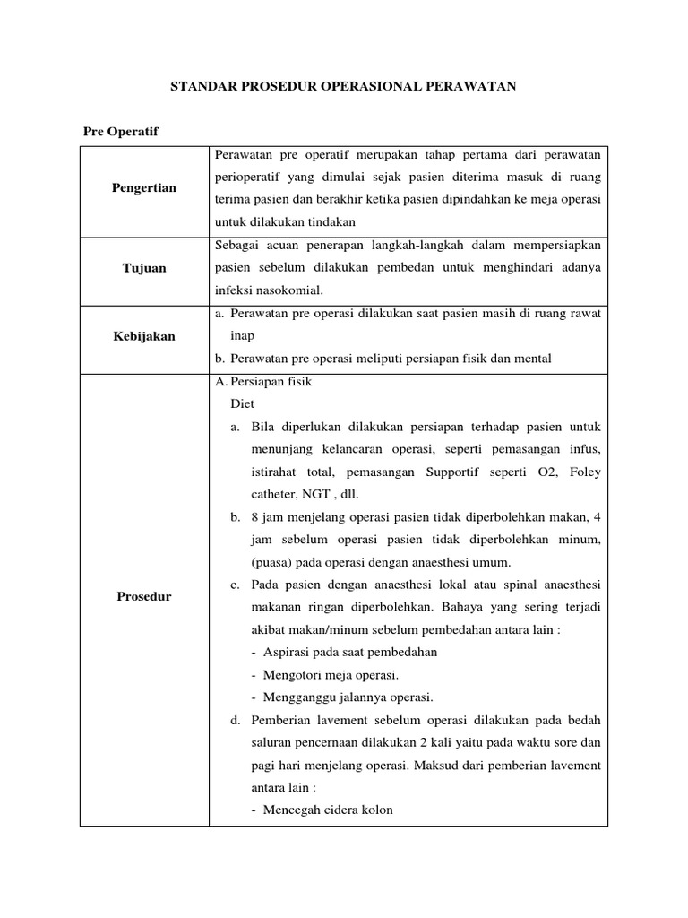 SOP Kraniotomi | PDF