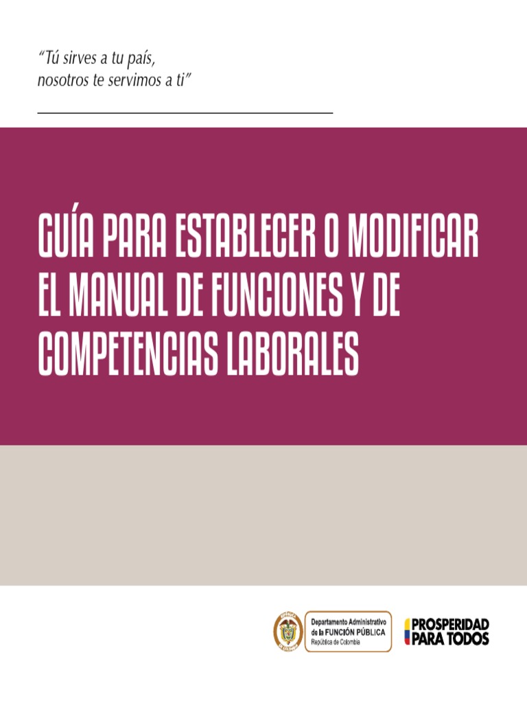 Guía para Establecer Manual de Funciones. DAFP PDF | PDF | Conocimiento ...