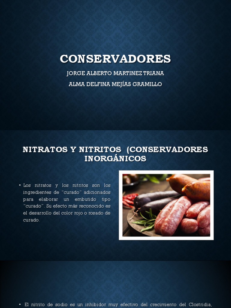 Conservadores en Carnes | PDF | Curado (Conservación de Alimentos) | sal