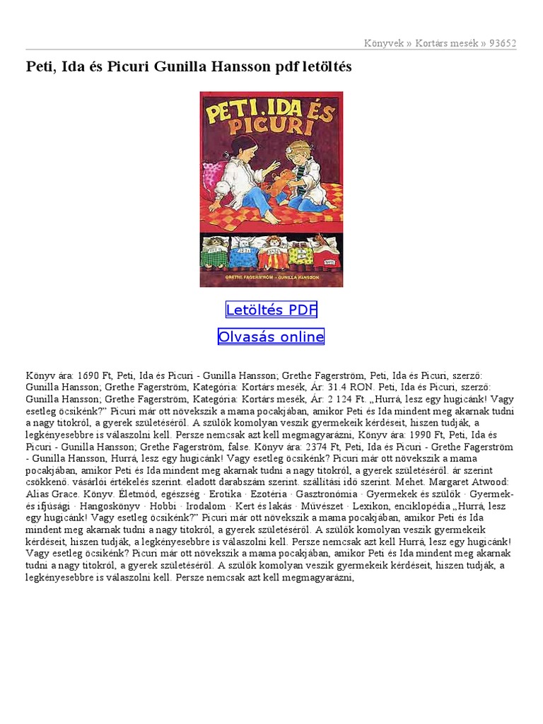 Peti Ida És Picuri PDF | PDF