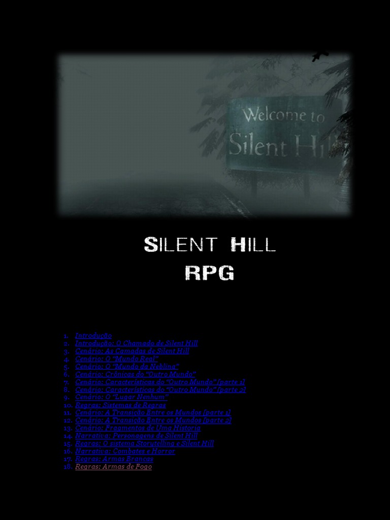 Silent Hill Pra Wod | PDF | Jogos de RPG | Resident Evil