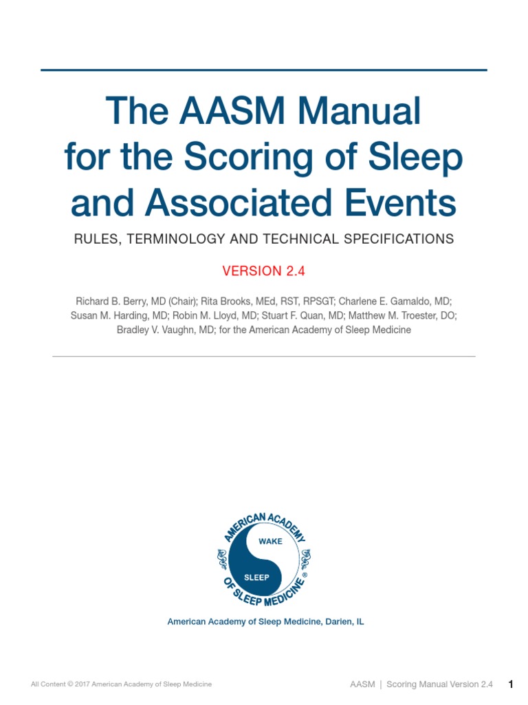 AASM Scoring Manual Version 2.4 Berry Et Al. 2017 | PDF ...