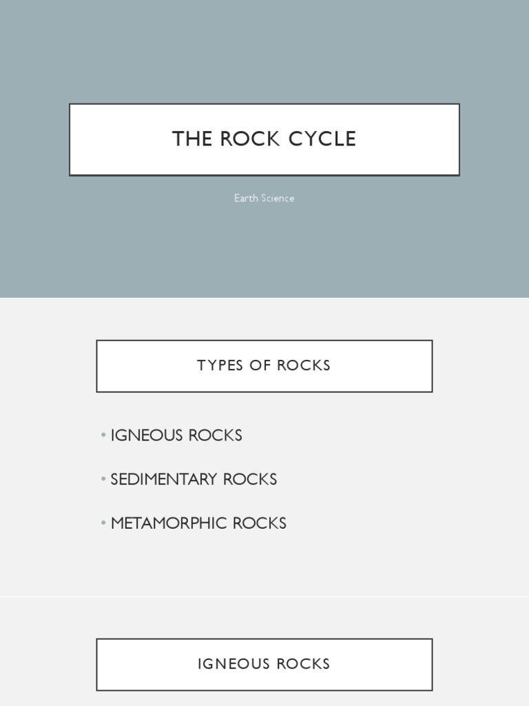 Rock Cycle | PDF | Rock (Geology) | Sedimentary Rock