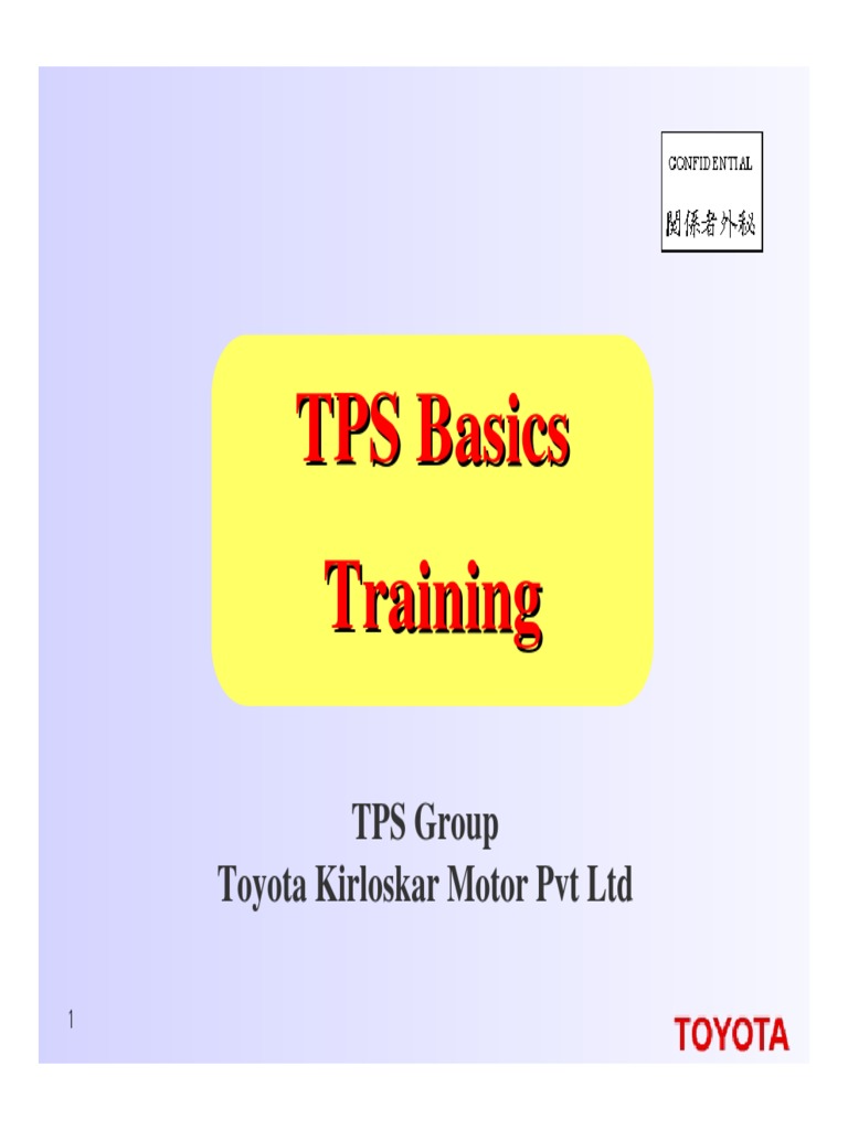 TPS Basics TRG Material (Supplier) | PDF | Toyota | Inventory