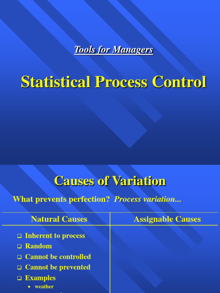 Statistical Process Control: Tools For Managers | PDF | Process Control ...