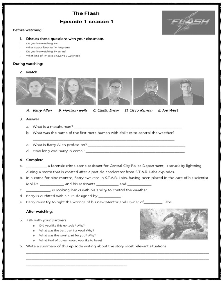 The Flash Worksheet | PDF