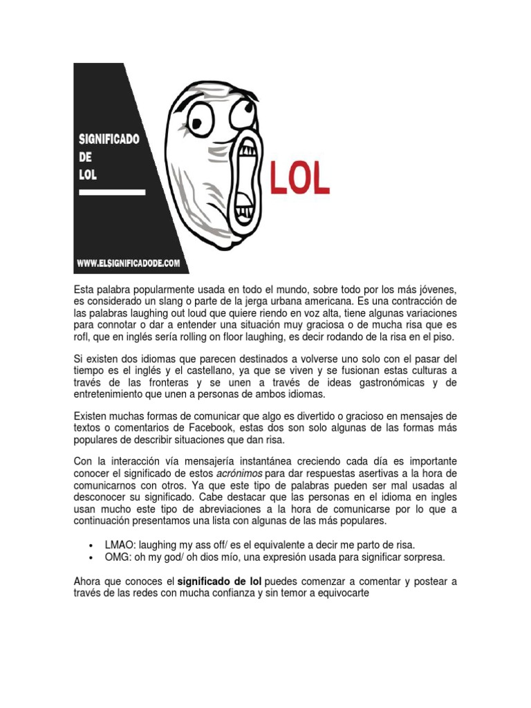 El Significado de LOL | PDF