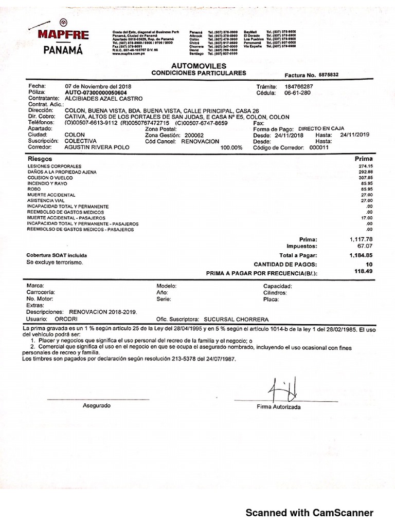 Modelo de Poliza | PDF