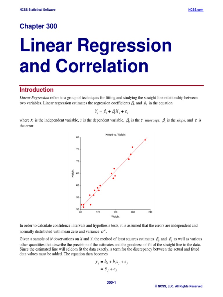 Linear Regression | PDF | Regression Analysis | Spearman's Rank ...