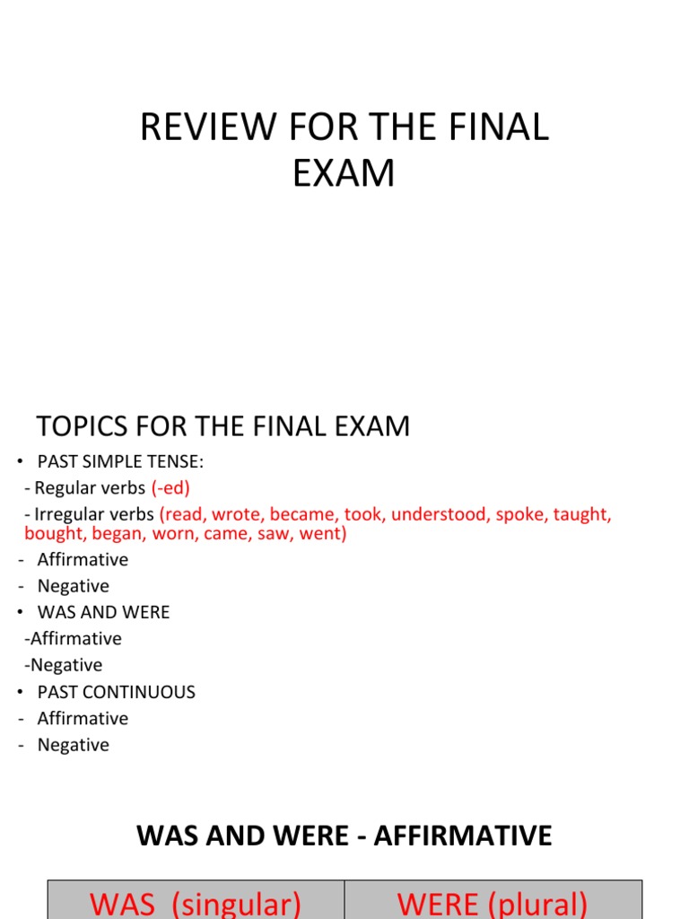 Repaso para El Examen Final 5 A-B | PDF | Verb | Linguistics
