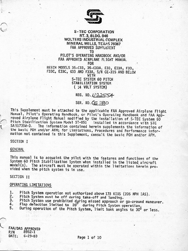 S-TEC Autopilot Manual | PDF